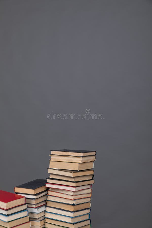 Library Science Stack of Books on White Background Training Stock Image ...