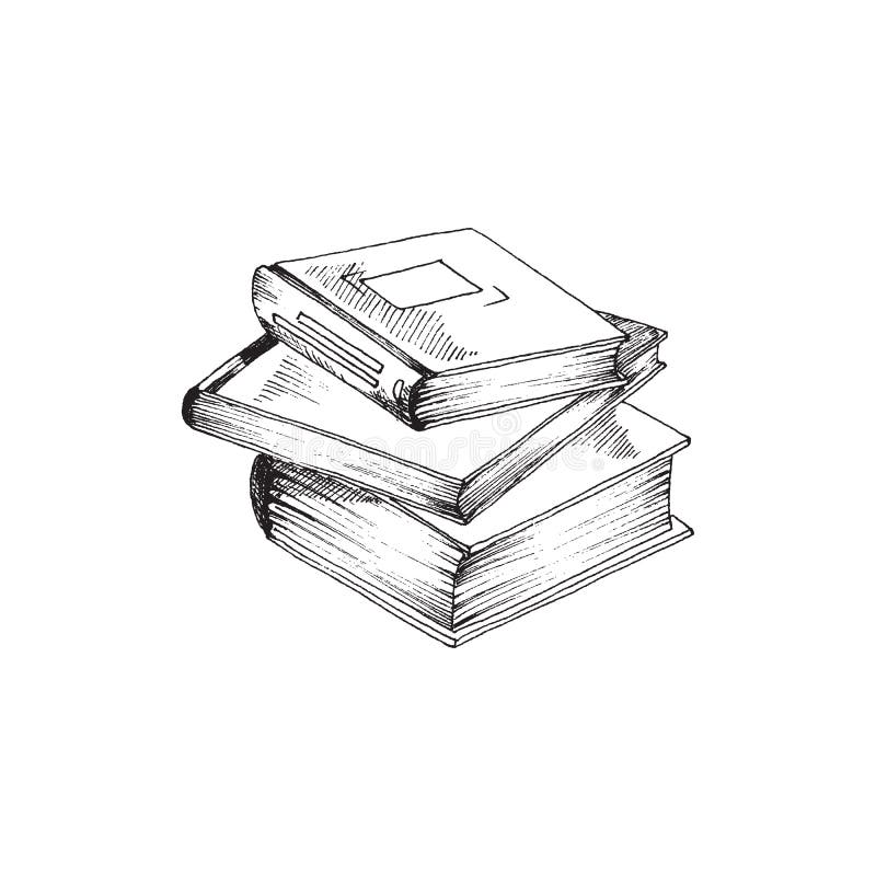 Stack Books Sketch Stock Illustrations – 2,472 Stack Books Sketch Stock ...