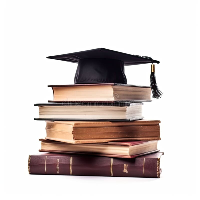 Stack of Books and a Hat of the Graduate,Achievement in Education ...