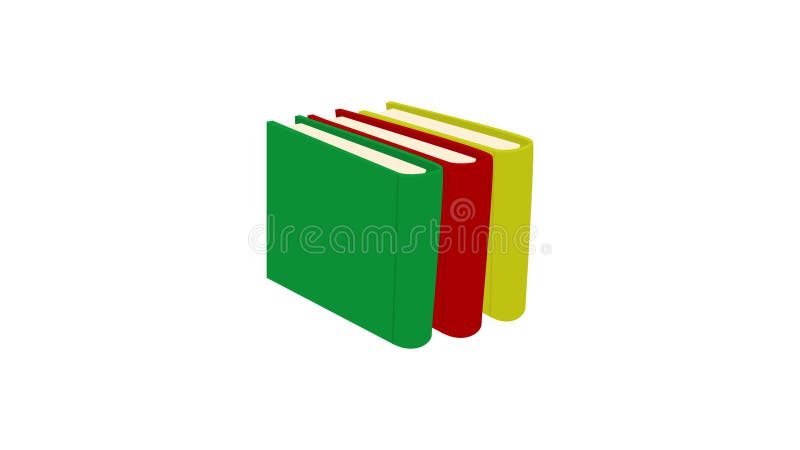 Stack of Books Icon Animation Stock Footage - Video of horizontal ...
