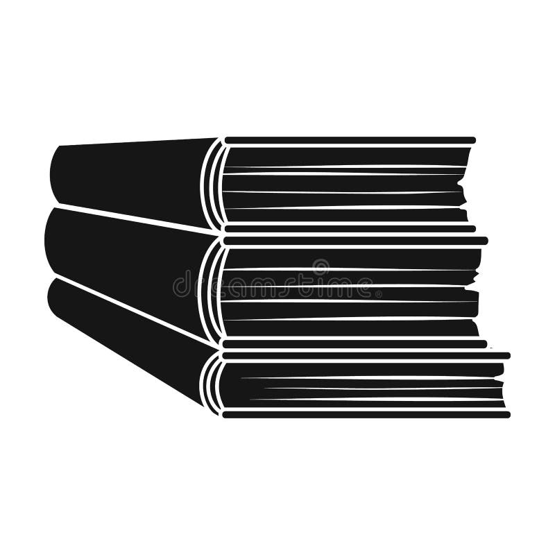 Stack of Books Icon in Black Style Isolated on White Background. Books ...