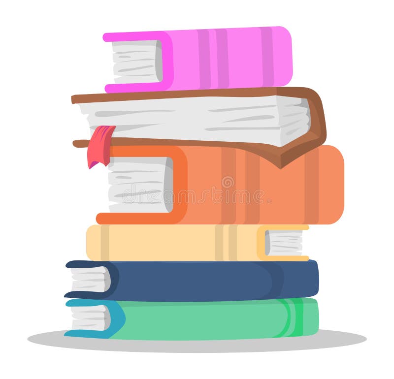 Stack of Books Icon. Cartoon Book Pile Stock Vector - Illustration of ...