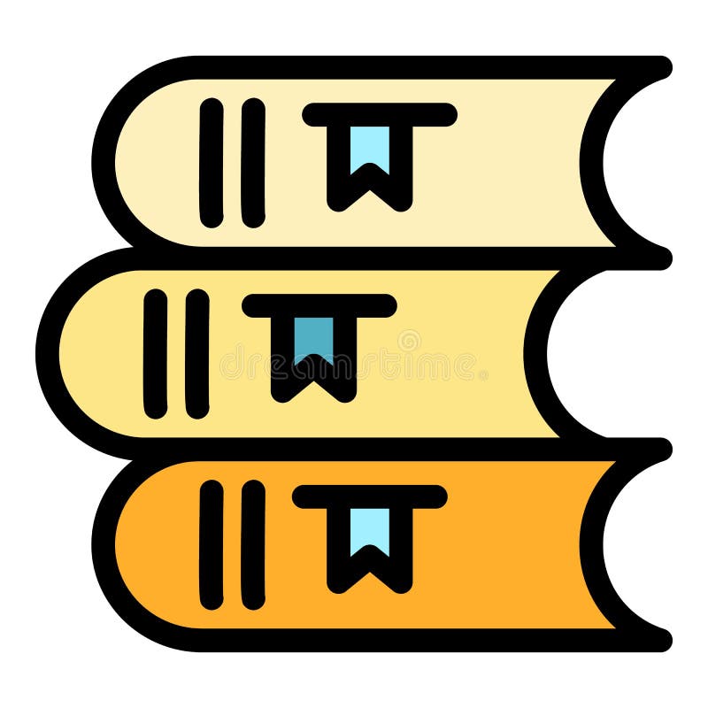 Stack of Books Icon Color Outline Vector Stock Vector - Illustration of ... Stack of Books Icon Color Outline Vector Stock Vector - Illustration of ...