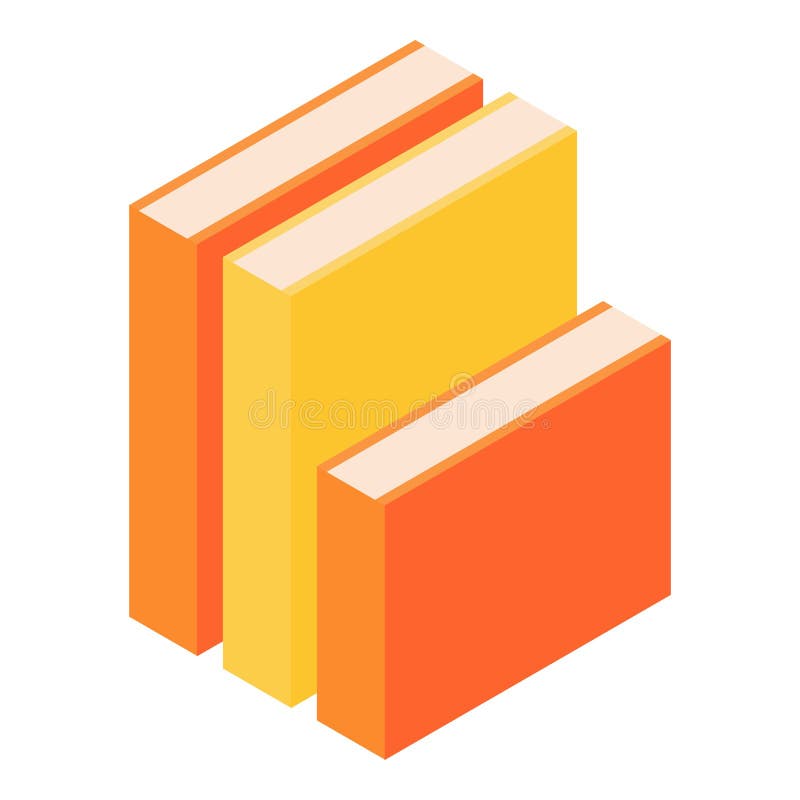 Stack of Books Icon, Isometric Style Stock Vector - Illustration of ...