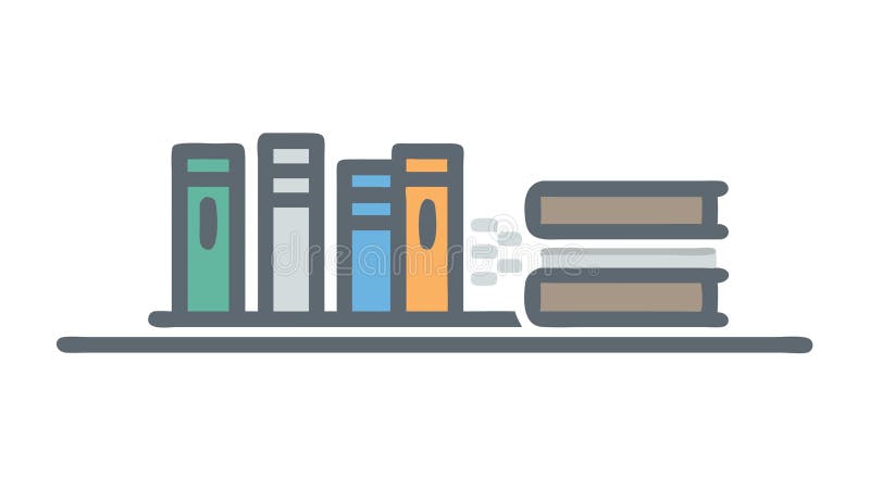 Stack of Books Icon, Literary Learning and Reading, Vector Design ...