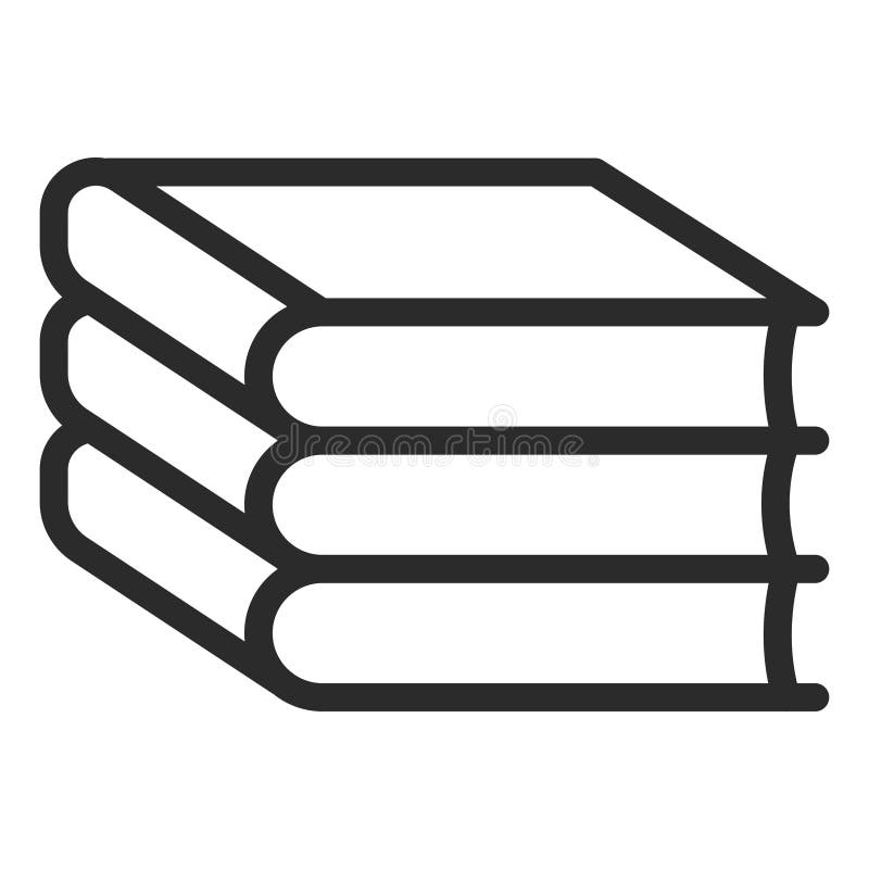 Stack of Books Icon, Literature and Education Symbol Stock Vector ...