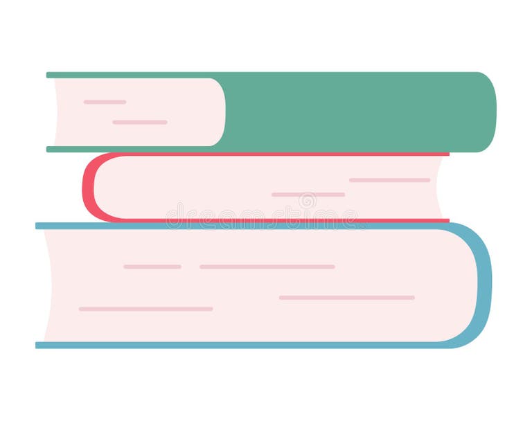Stack of Books Icon. Three Books are on Top of Each Other. Vector ...