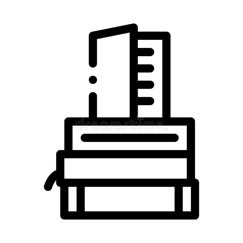 Stack of Books Icon Vector Outline Illustration Stock Vector ...