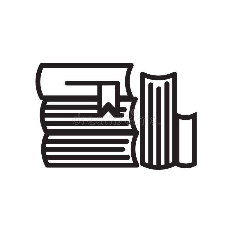 Stack of Books Icon Vector Sign and Symbol Isolated on White Background ...