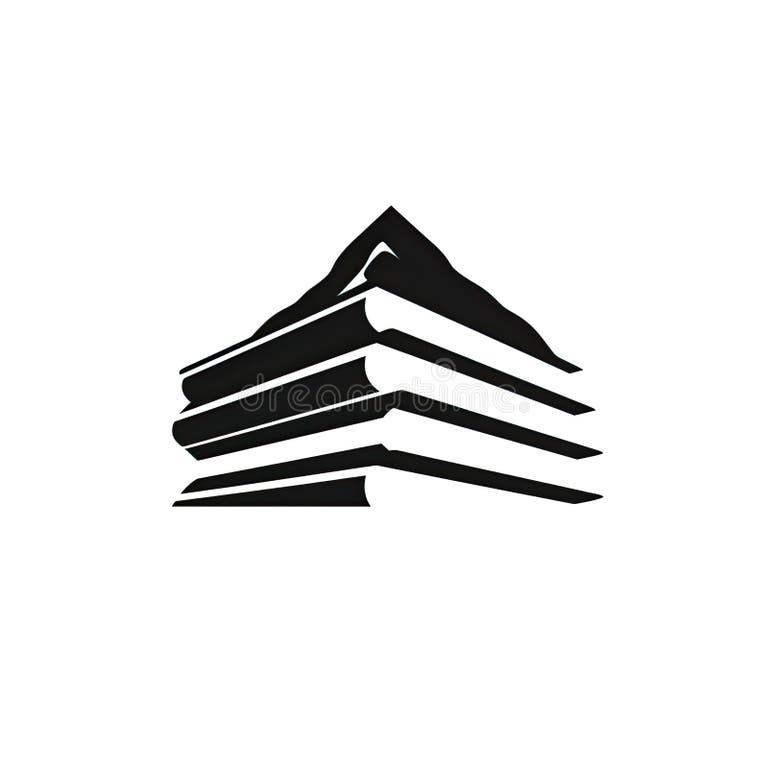 A Stack of Books Icon on a White Background Stock Illustration ...