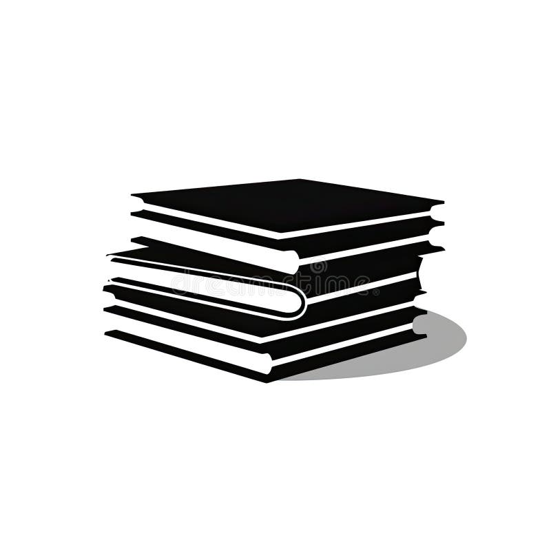 A Stack of Books Icon on a White Background Stock Illustration ...