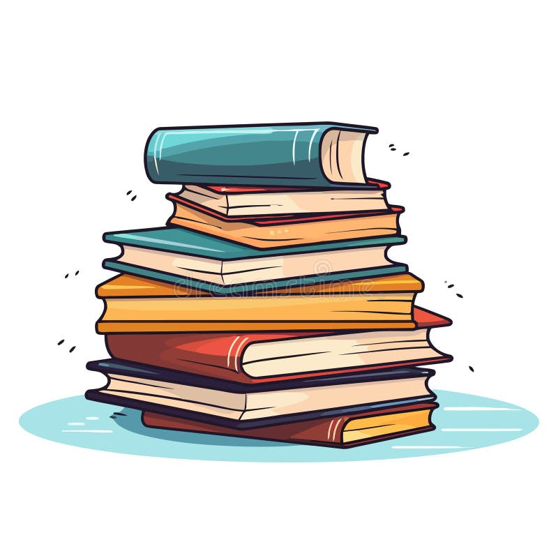 Stack of Books. Image of Stack of Books Isolated. Education Concept ...