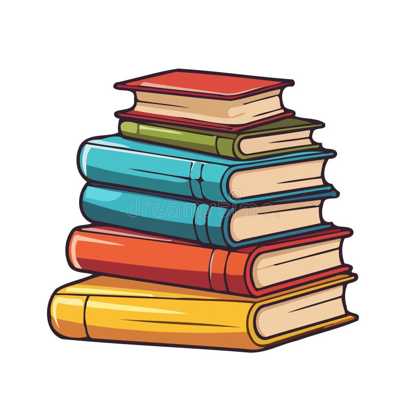Stack of Books. Image of Stack of Books Isolated. Education Concept ...