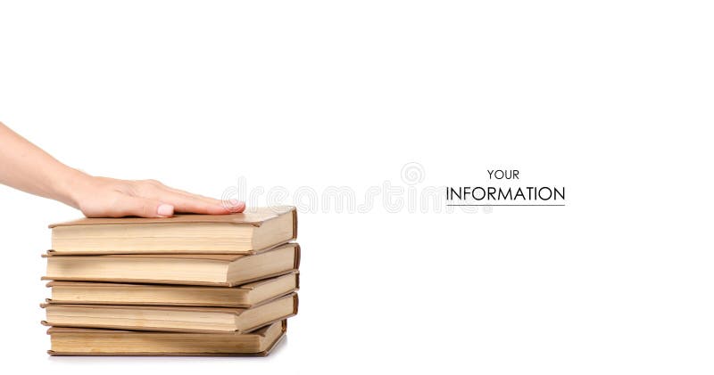 Stack of Books in Hand Pattern Stock Photo - Image of design, classics ...