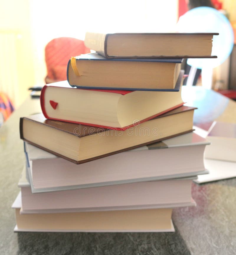 Stack of books stock photo. Image of printed, reading - 193135836