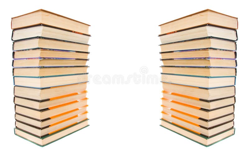 Stack of books isolated stock photo. Image of library - 18952664