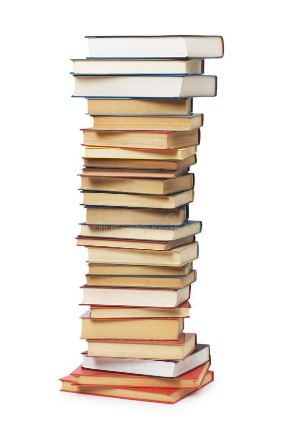 Stack of books isolated stock image. Image of expertise - 12578821