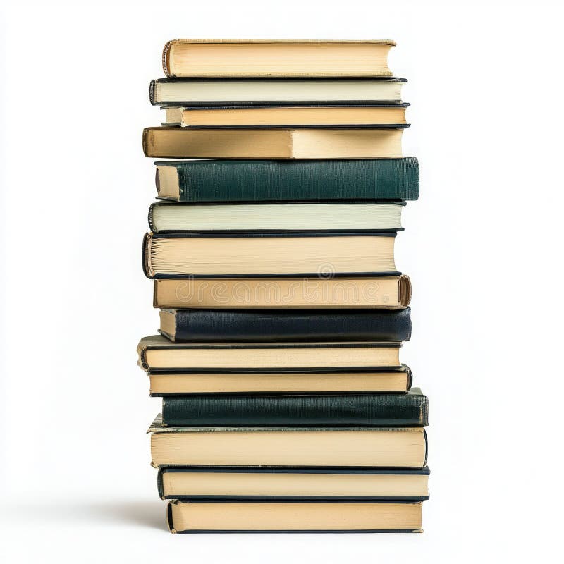 Stack of books isolated stock photo. Image of stack - 370034362