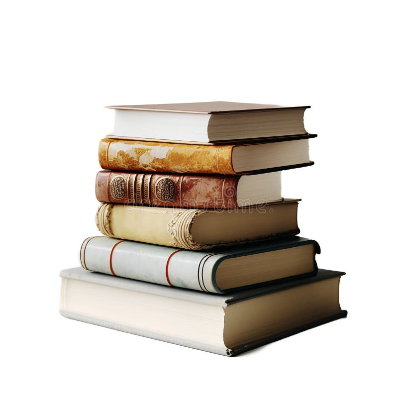 Stack of Books on Transparent Background Stock Image - Illustration of ...