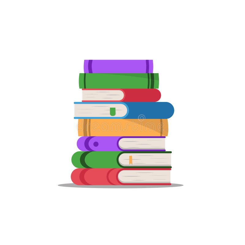 Stack of Books Isolated Vector Illustration. Academic and School ...