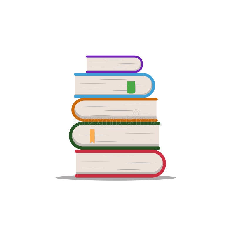 Stack of Books Isolated Vector Illustration. Academic and School ...