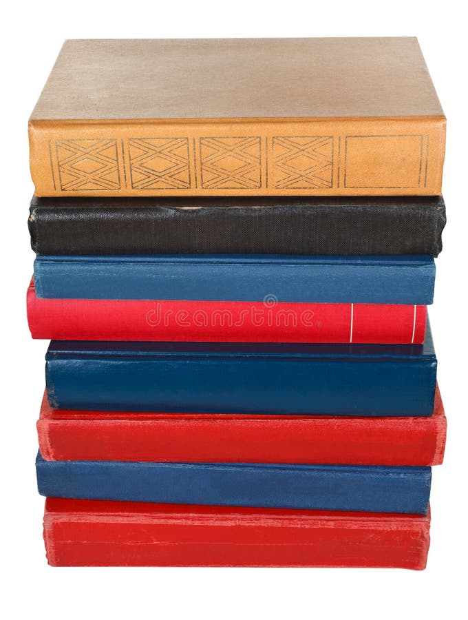 Stack of Five Books with Color Covers Stock Photo - Image of hardcover ...