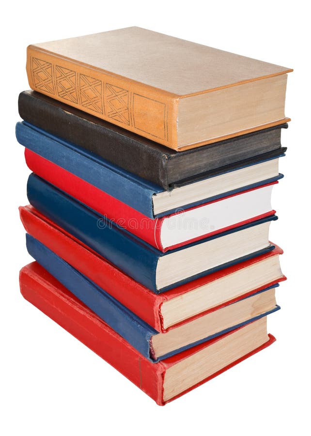 Stack of Five Books with Color Covers Stock Photo - Image of hardcover ...