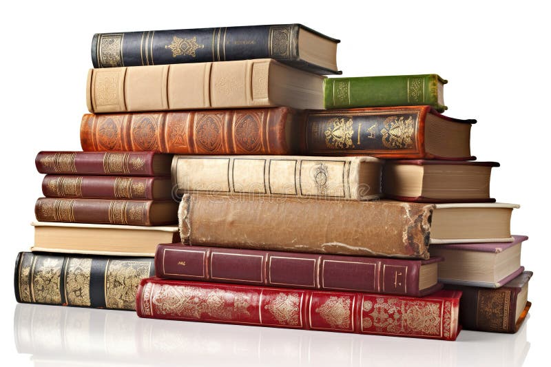 Stack of Books Isolated on White Background. AI Generated Stock ...