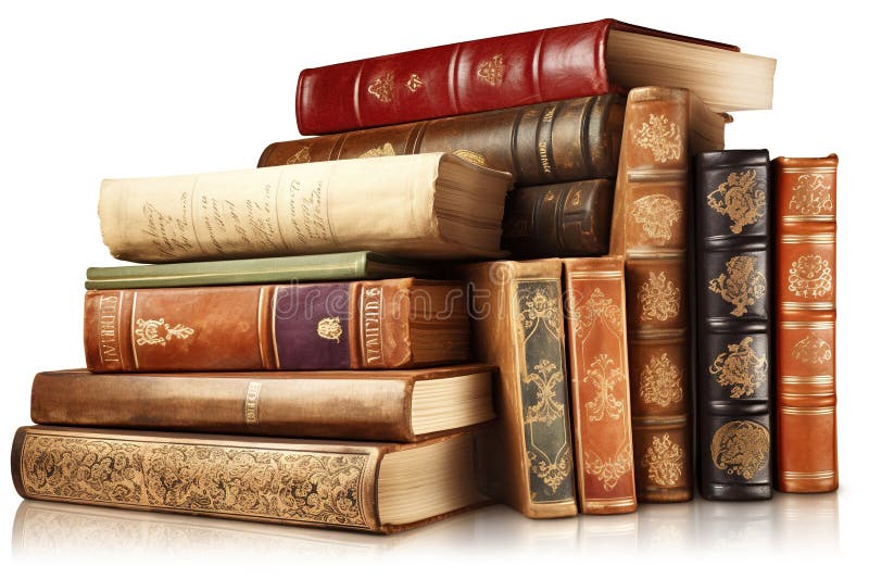 Stack of Books Isolated on White Background. AI Generated Stock ...