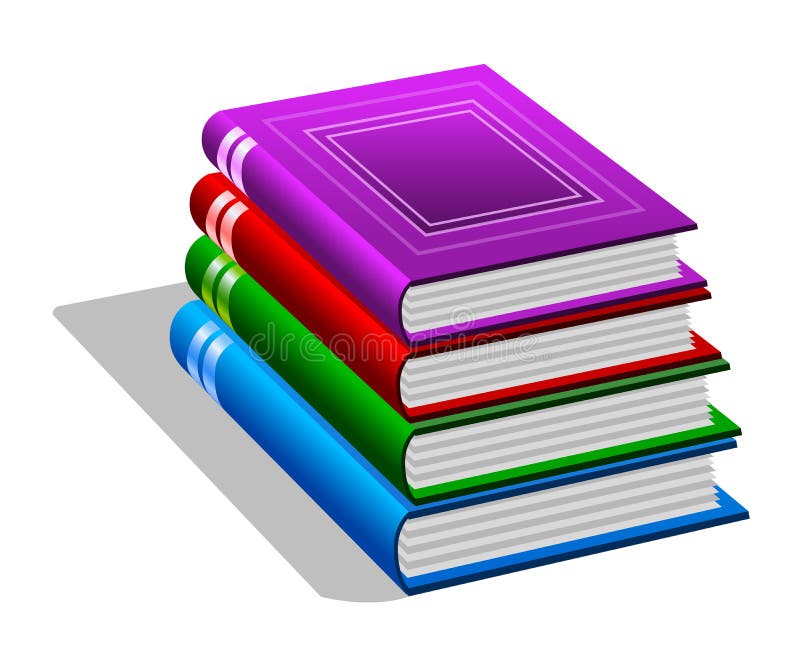 Stack of books color icon stock illustration. Illustration of color ...