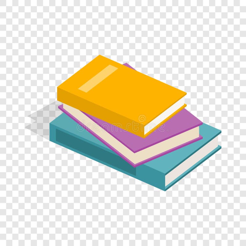 Stack of Books Isometric Icon Stock Vector - Illustration of learning ...