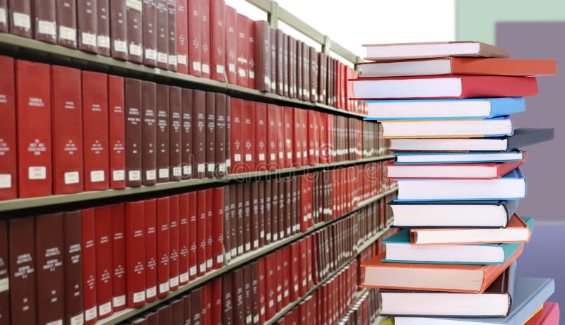 Stack of books in library stock image. Image of stack - 49391845