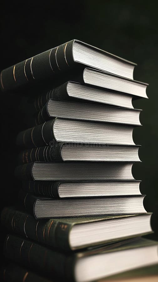 Stack of Books in the Library. Generative Ai Stock Image - Image of ...