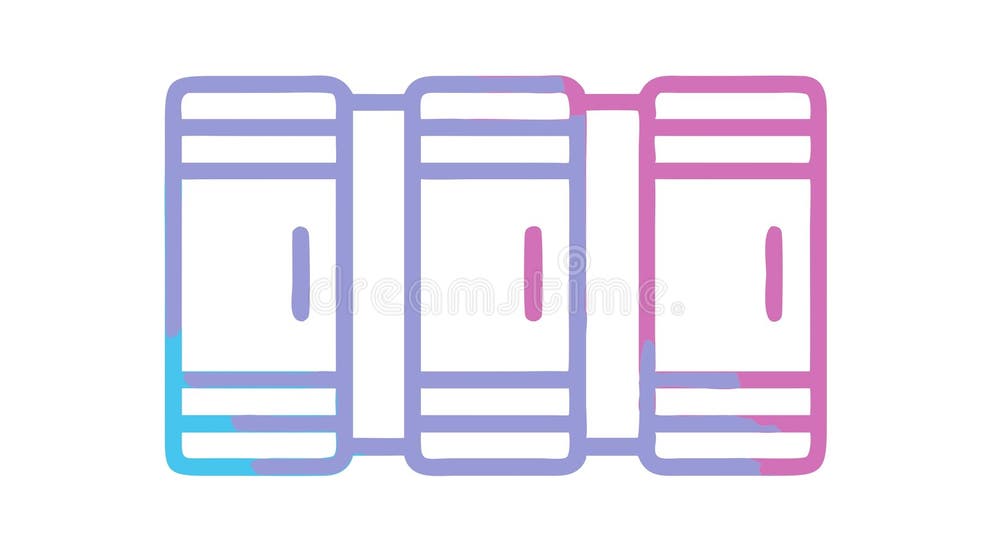 Stack of Books Library Outline Vector Icon, Vector Design Generative AI ...
