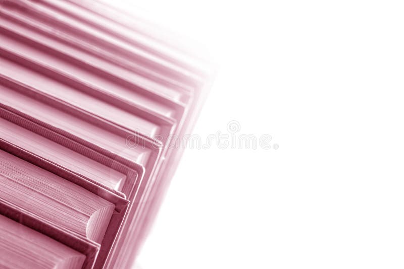 Stack of Books in Library. Scientific, Educational, and Fiction Paper ...