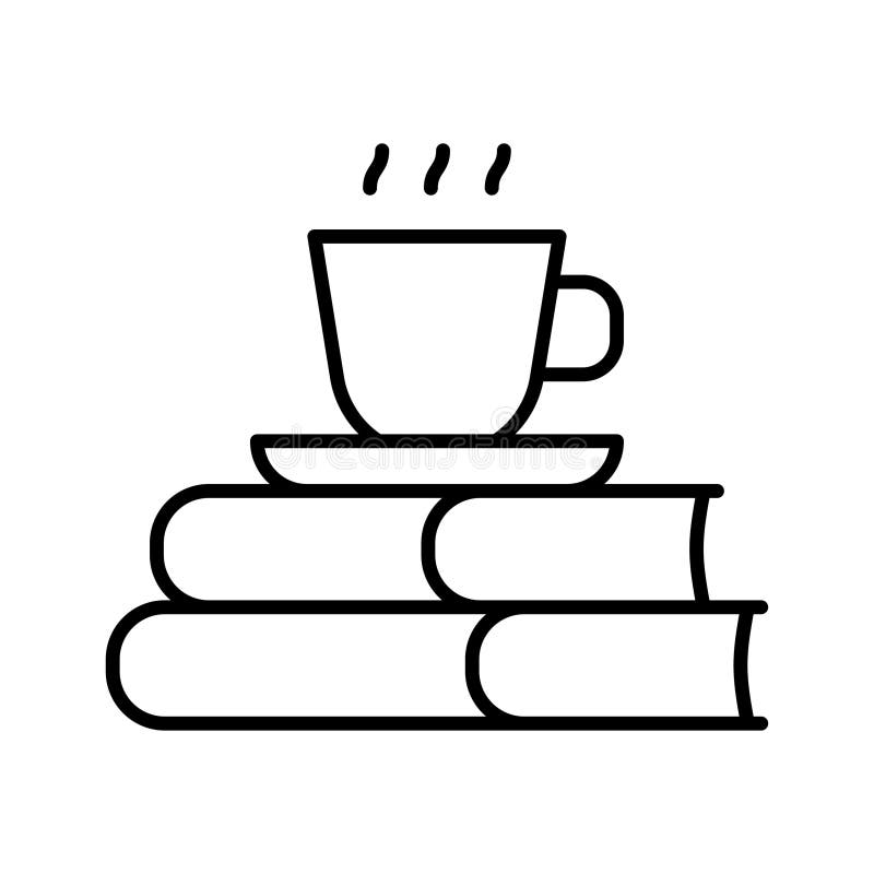 Cup Coffee Stack Books Stock Illustrations – 600 Cup Coffee Stack Books ...