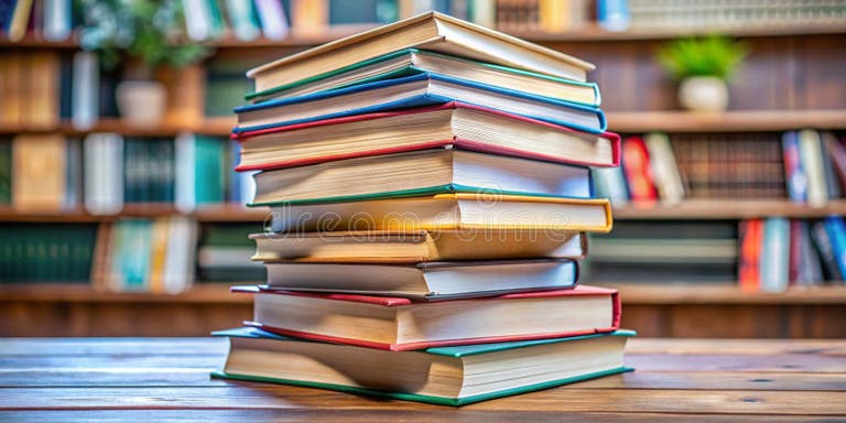 Stack of books stock illustration. Illustration of bookcollection ...