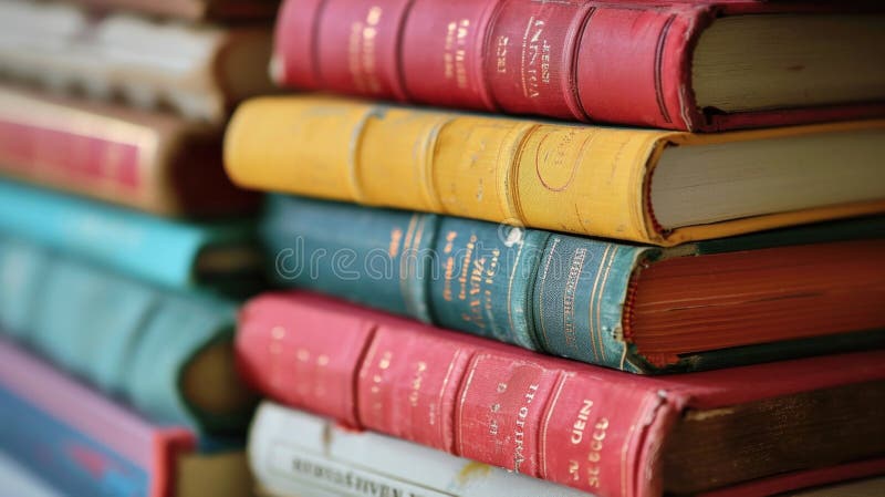 A Stack of Books Neatly Arranged on Top of Each Other. Suitable for ...