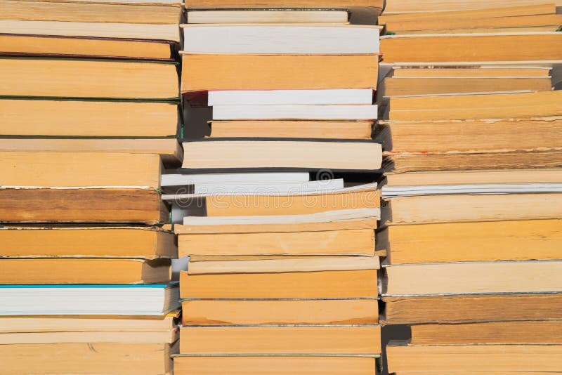 Stack of Books in Neutral Backdrop. Stock Image - Image of abstract ...