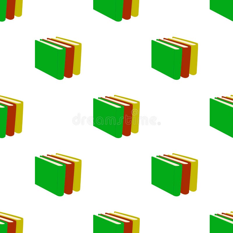 Stack of Books Pattern Seamless Vector Stock Vector - Illustration of ...