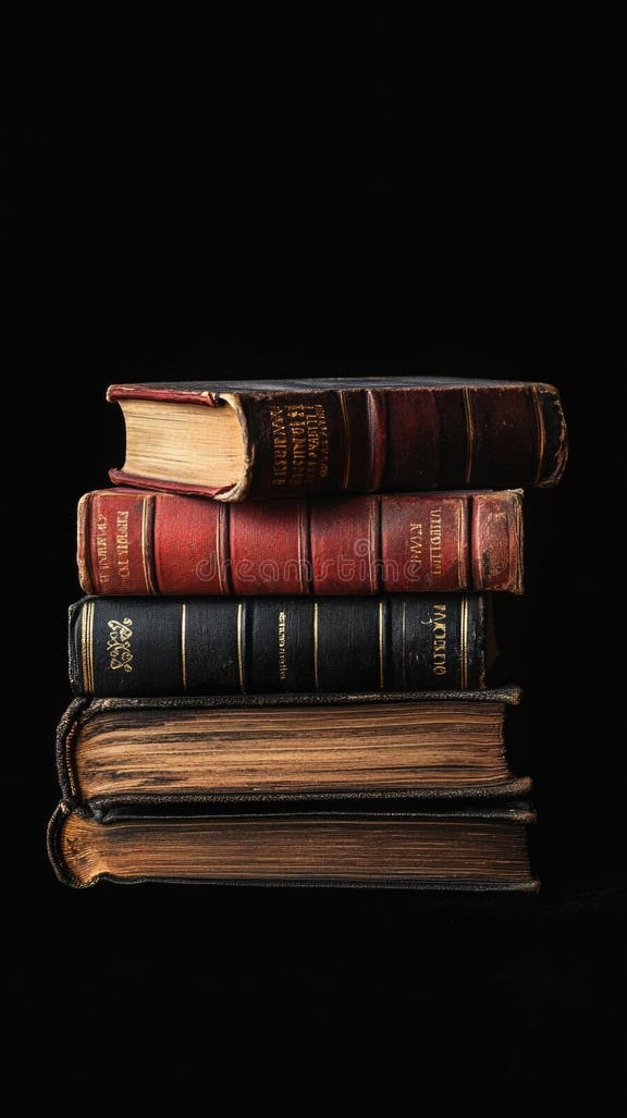 A Stack of Books Piled High on Top of Each Other Stock Image - Image of ...