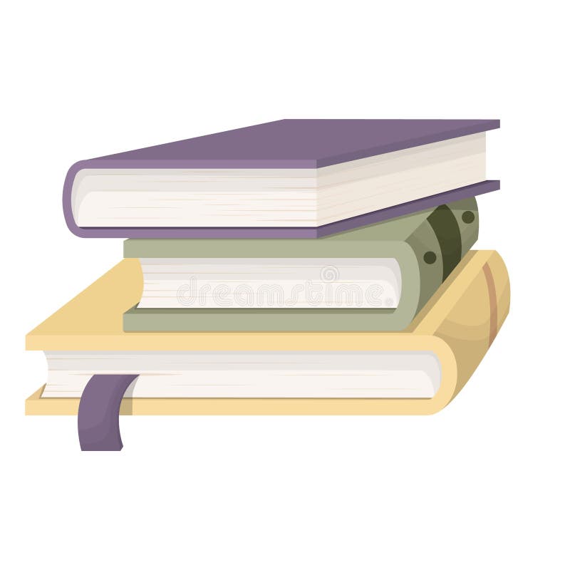 A Stack of Books. a Stack of School Textbooks Stock Vector ...