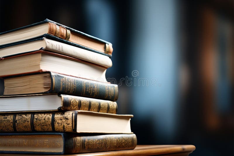 A Stack of Books Sets the Stage for Knowledge and Learning Stock ...