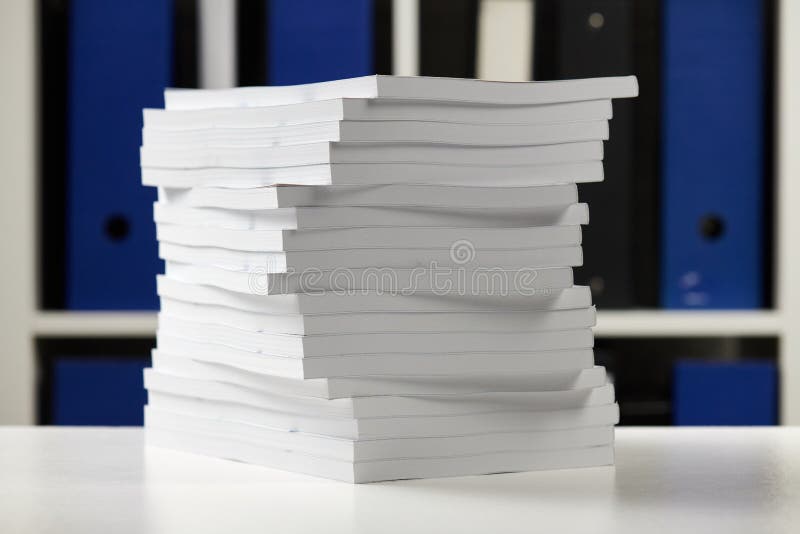 Stack of Books and Shelves with Folders. Business Financial Accounting ...