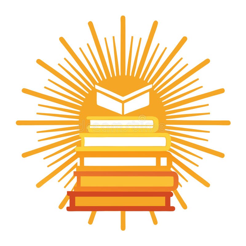 Stack of Books with Shining Light Rays, Learning and Education Concept ...