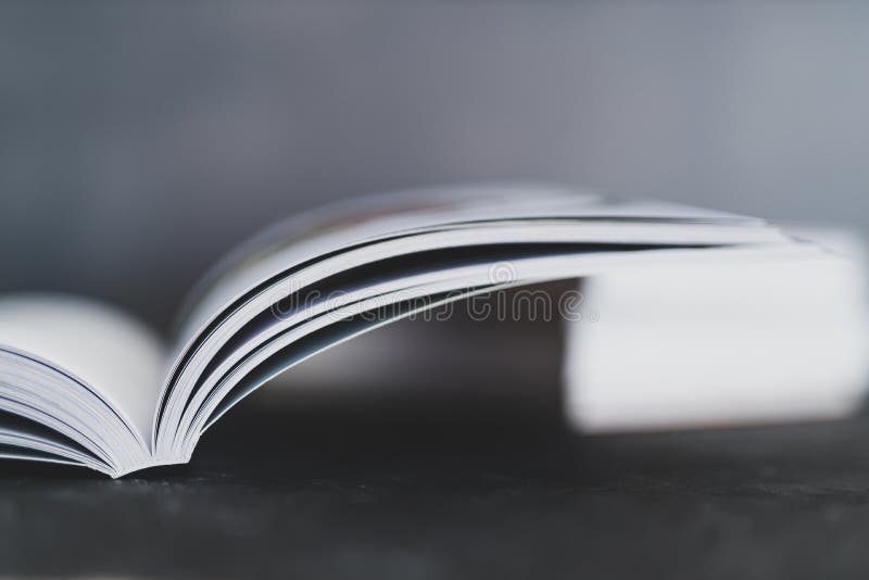Stack of Books Shot from Eye Level with Shallow Depth of Field Stock ...
