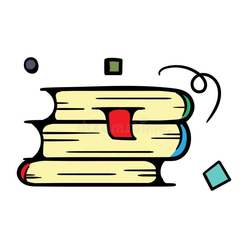 A Stack of Books. a Simple Vector Image of Textbooks Stock Vector ...