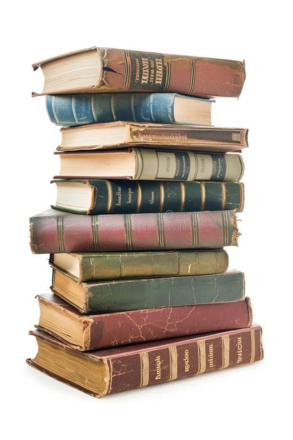 A Stack of Books Sitting on Top of Each Other. Suitable for Educational ...