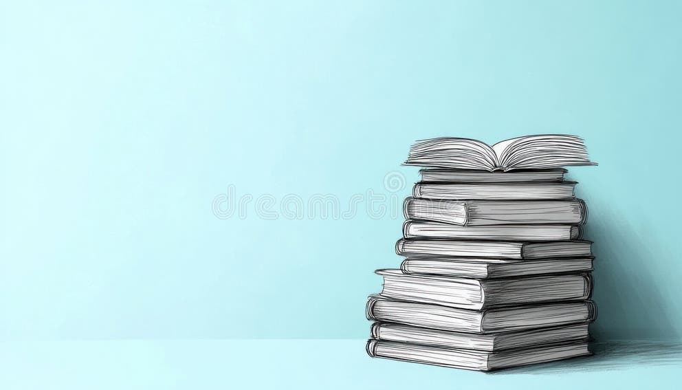 Book Stack Sketch Stock Illustrations – 4,190 Book Stack Sketch Stock ...