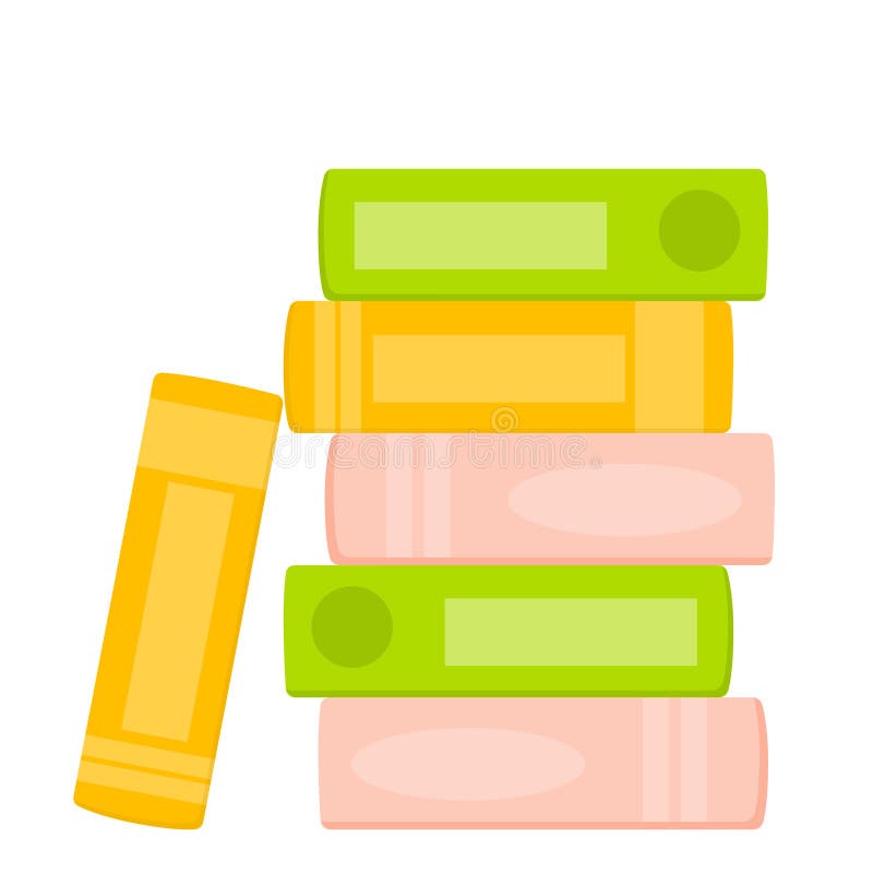 A Stack of Books in Soft Colors is Isolated on a White Background ...